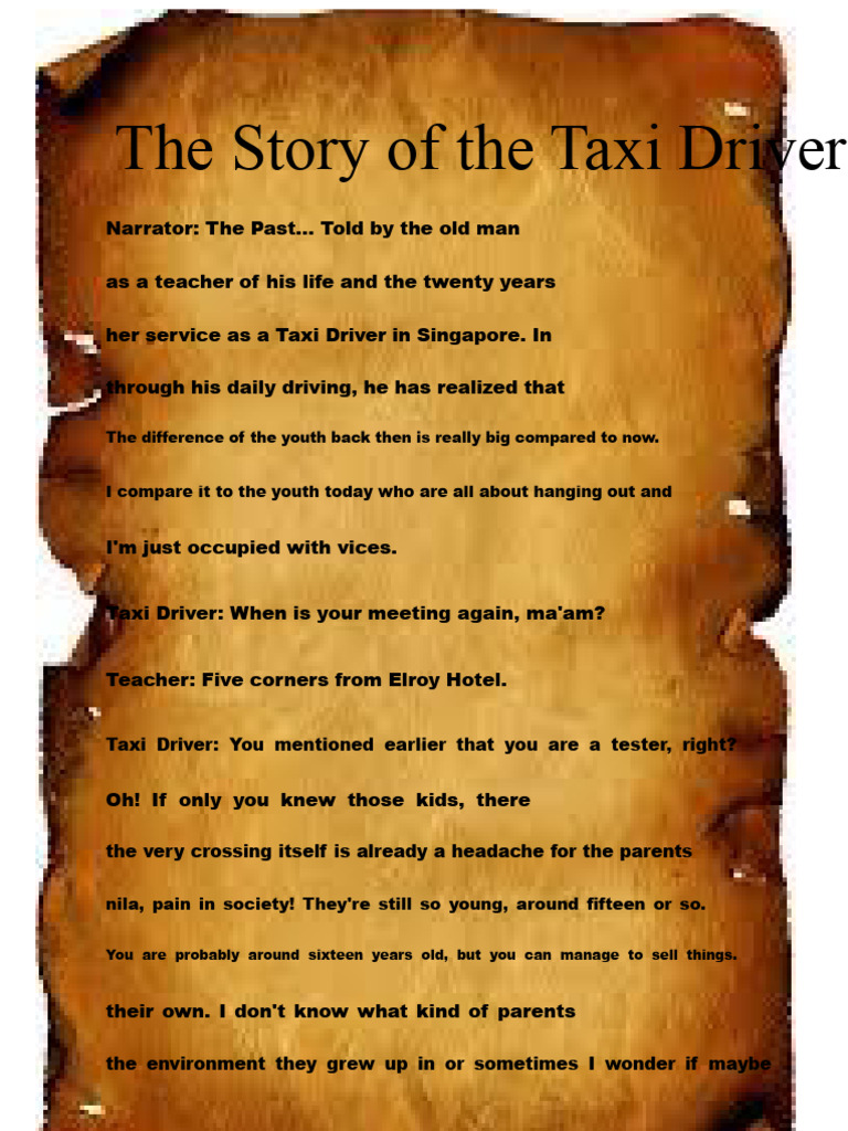 Reflections of a Singapore Taxi Driver | PDF