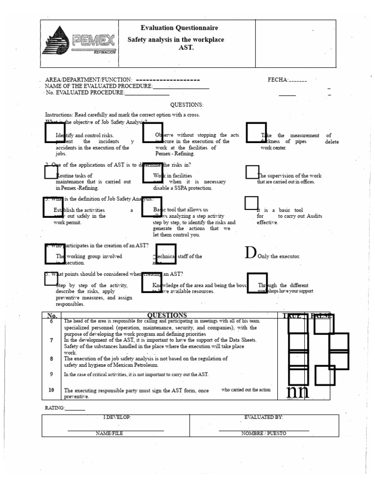 This Questionnaire | PDF | Business | Safety
