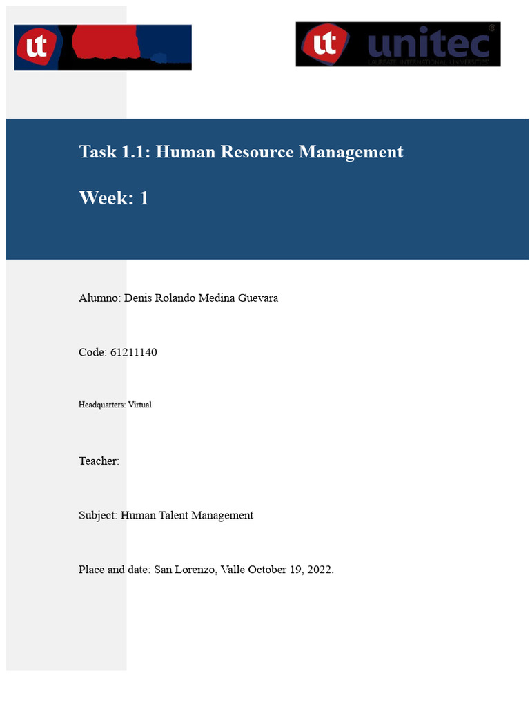 Human Resource Management Overview | PDF | Human Resources | Employee ...