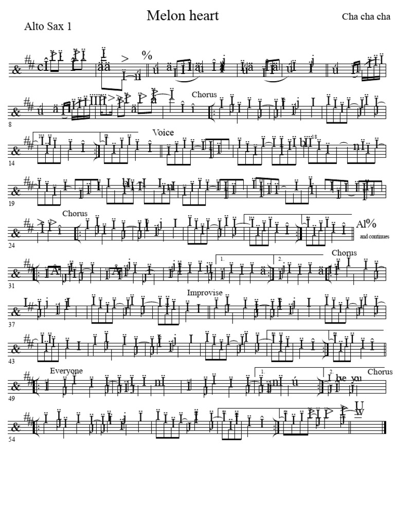 Heart of Melon Cha Cha Saxo-1 | PDF