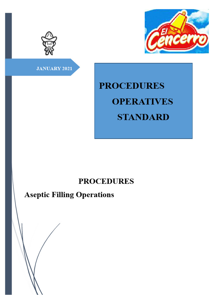 Aseptic Filling Operations SOP | PDF | Water | Sterilization (Microbiology)