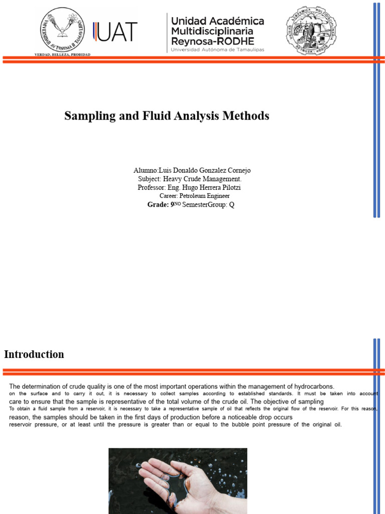 Fluid Sampling and Analysis Techniques | PDF | Gases | Petroleum Reservoir