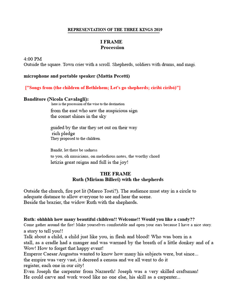 Script of The Three Wise Men 2019 | PDF | Biblical Magi | Nativity Of Jesus