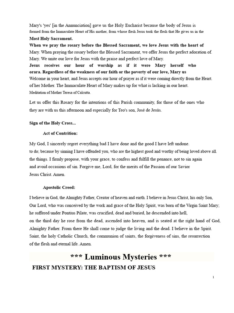 Holy Hour September | PDF | Eucharist | Mary, Mother Of Jesus