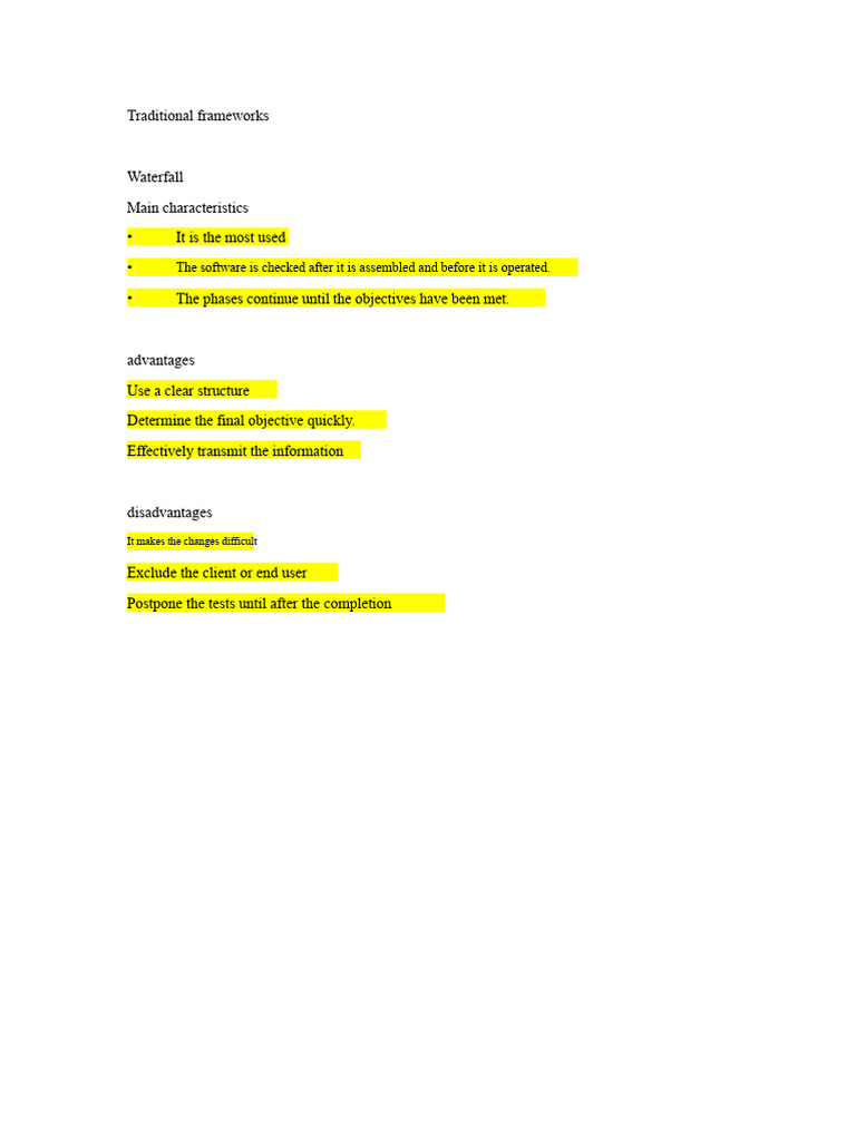 Traditional and Agile Work Frameworks | PDF | Agile Software Development | Computing
