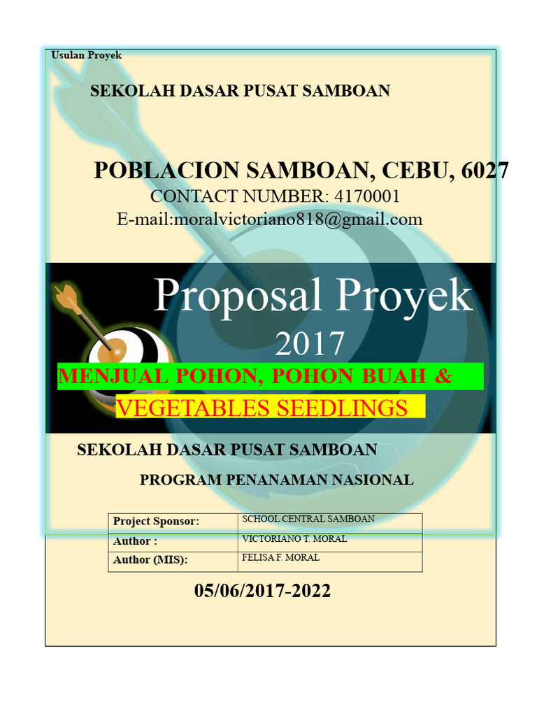 Proposal Proyek Dalam Penjualan Pohon Buah, Pohon, Dan Sayuran Kepada ...