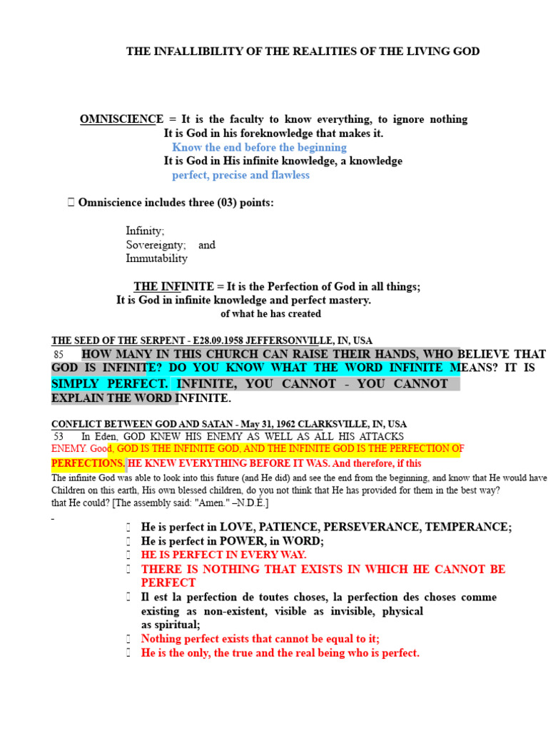 Quotes On Infallibility | PDF | Predestination | God