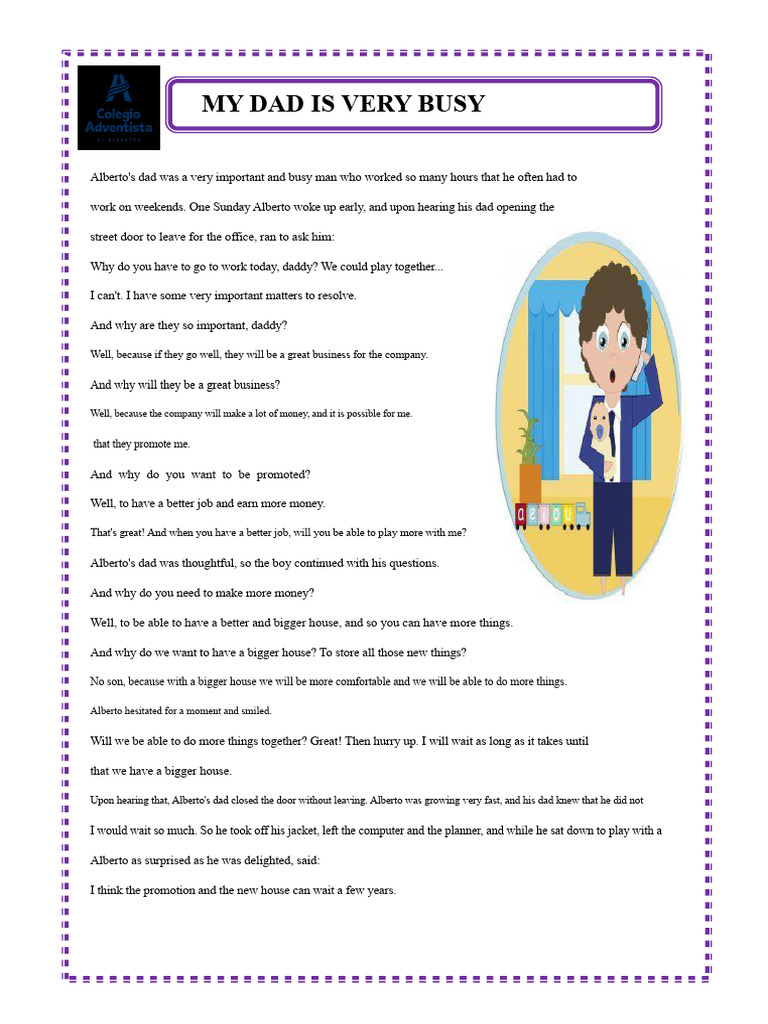Reading My Dad Is Very Busy 24-05-2021 | PDF