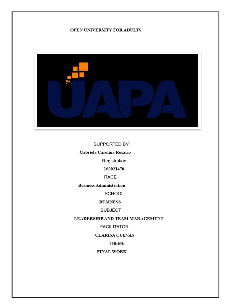 Final Project - Leadership and Team Management | PDF | Psychology ...