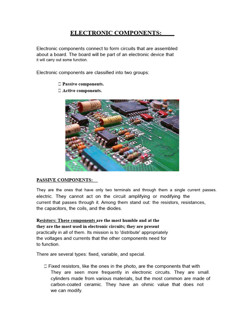 Electronic Components | PDF | Electronic Component | Inductor