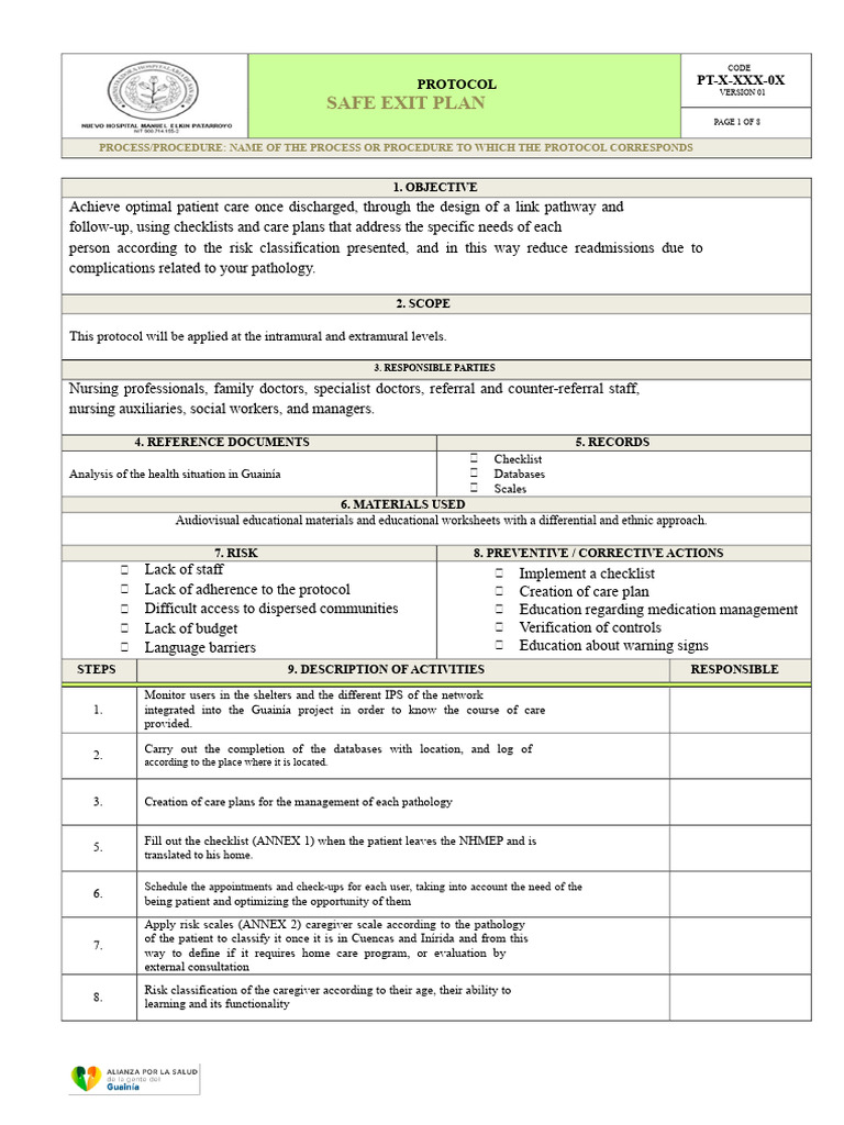 Completed Safe Discharge Protocol | PDF | Caregiver | Nursing