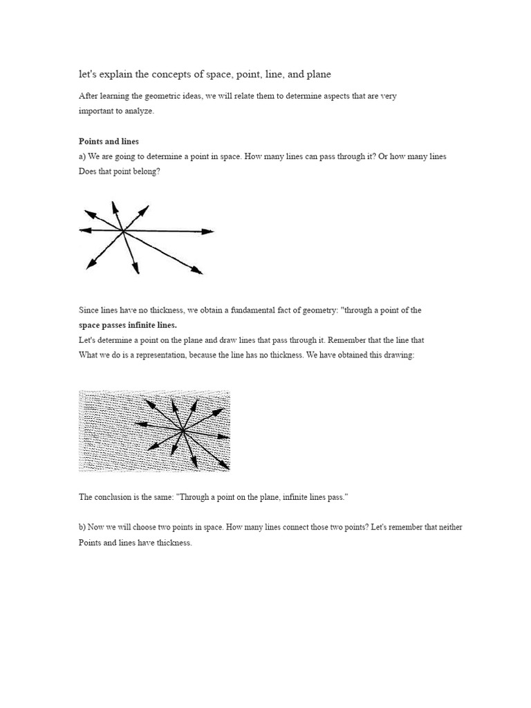 Axioms Point, Line, Plane | PDF | Line (Geometry) | Space