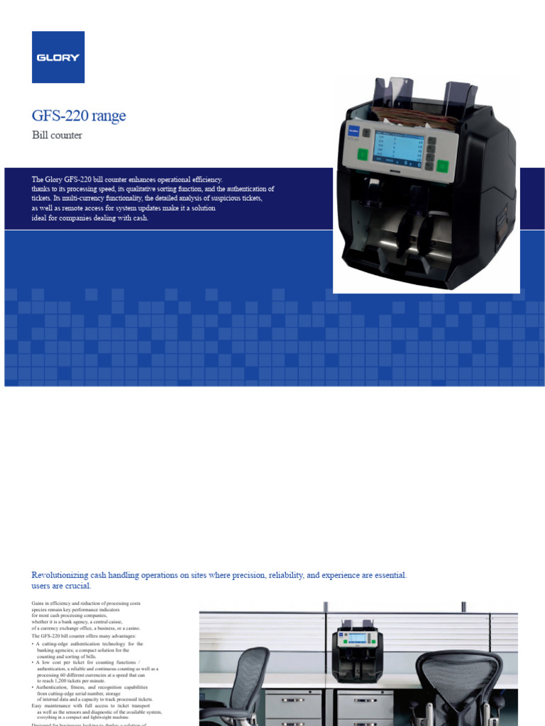 Glory GFS 220 Datasheet EN | PDF | Authentication | Usability