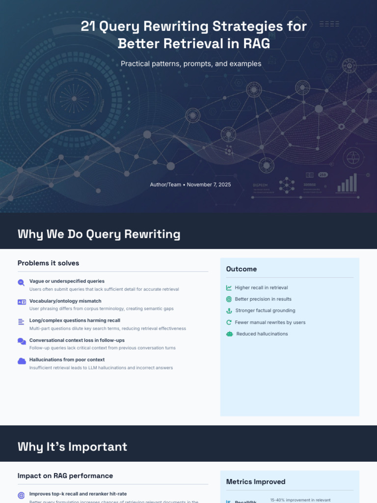 21 Query Rewriting Strategies for RAG | PDF | Information Retrieval ...