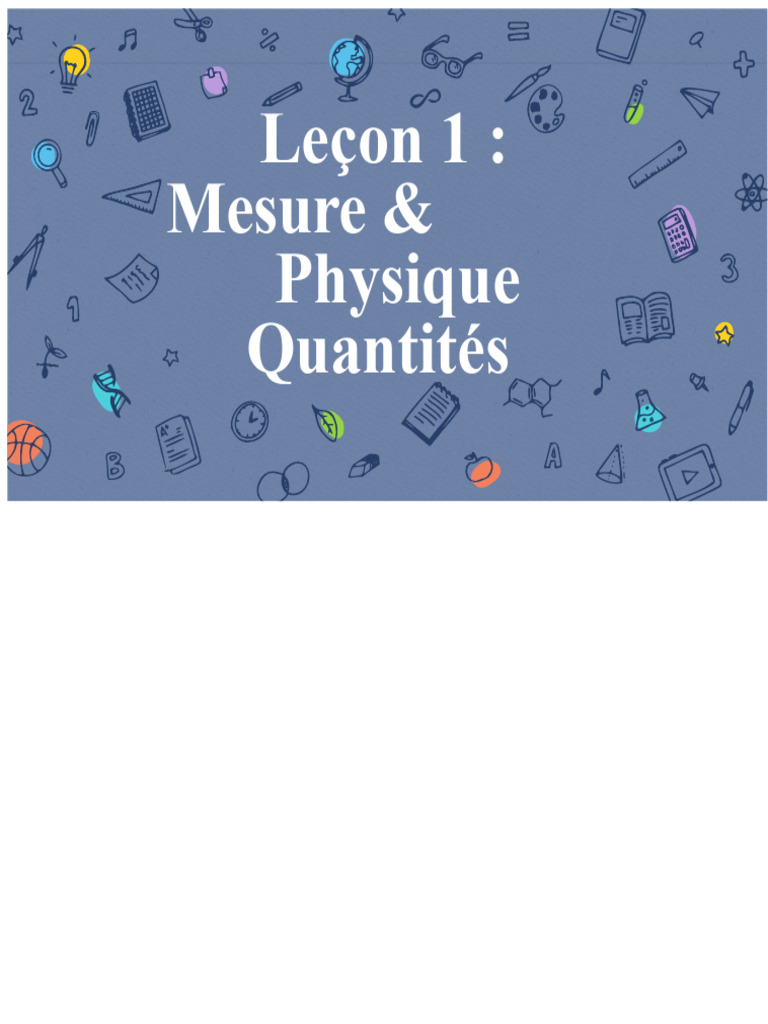 Introduction aux Systèmes de Mesure en Physique | PDF | Longueur ...