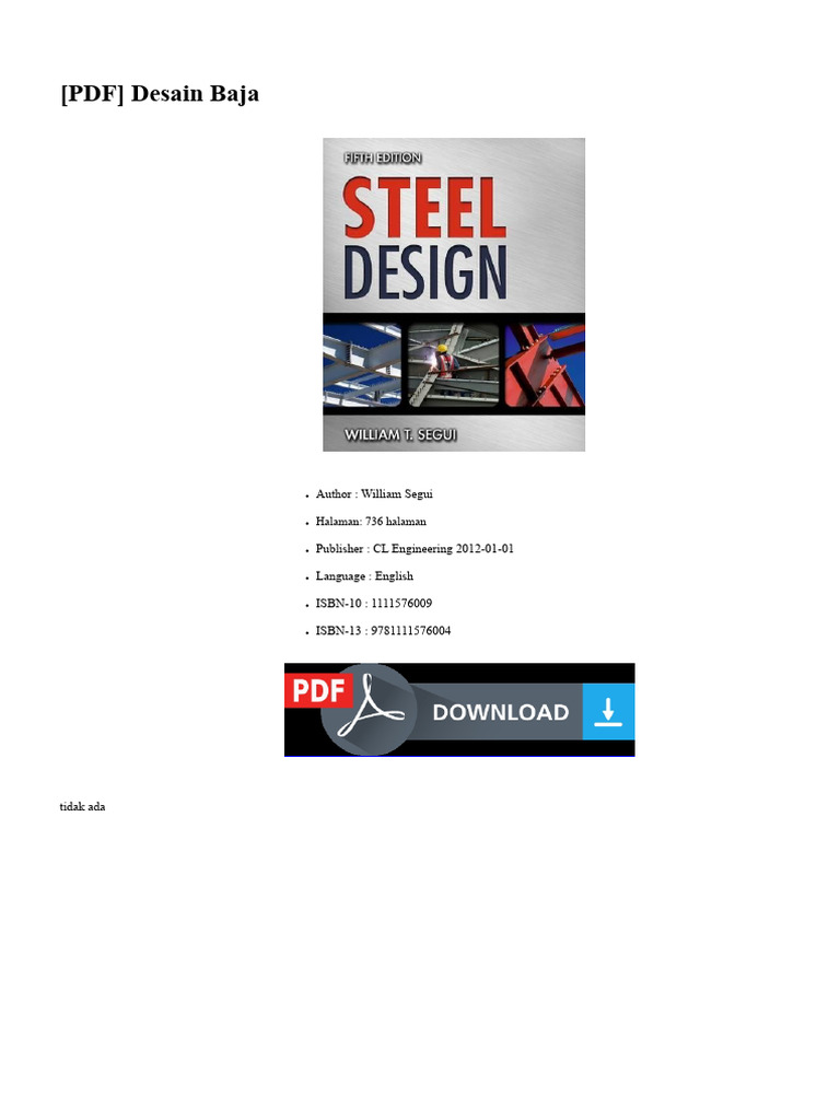 Structural Steel Design Handbook Pdf Building Engineering Metals