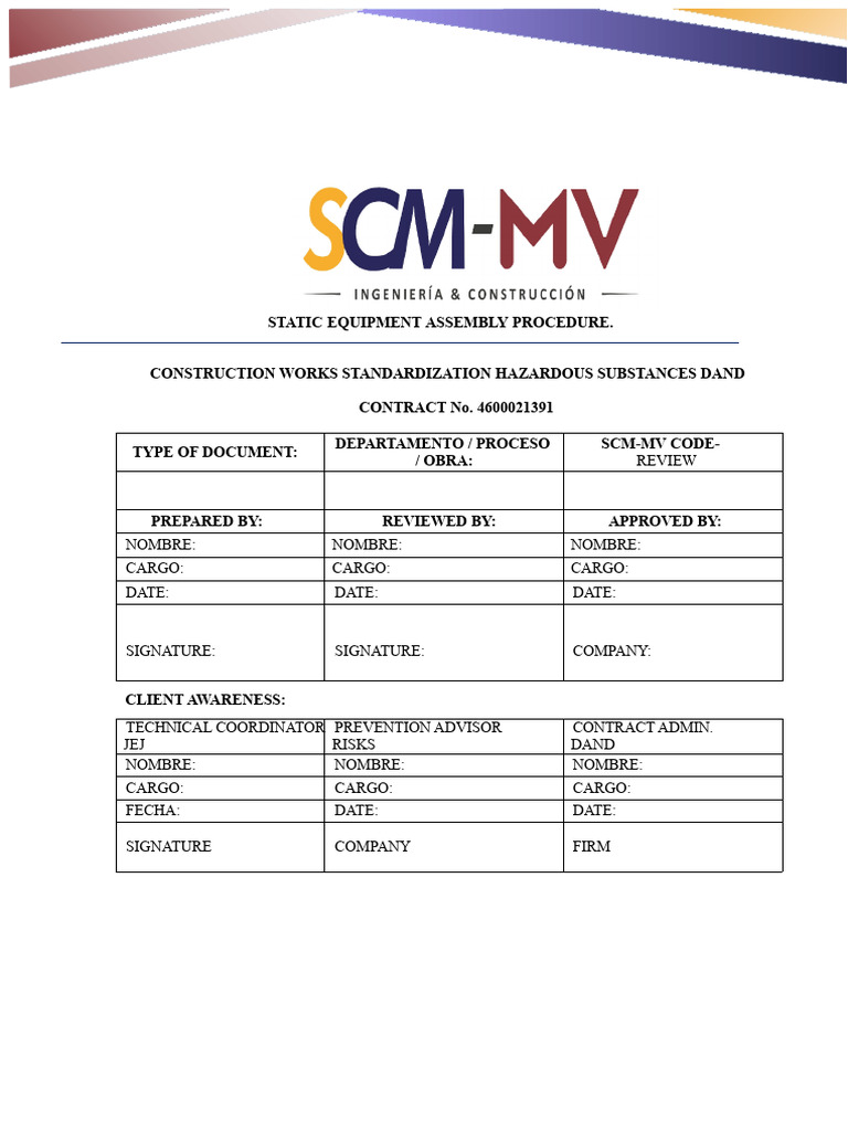 Assembly of Static Equipment | PDF | Crane (Machine) | Personal ...