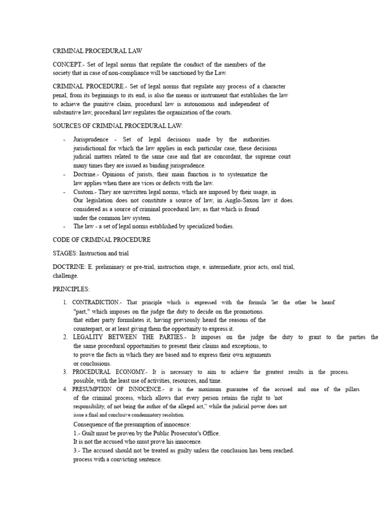 Overview of Criminal Procedural Law | PDF | Presumption Of Innocence ...