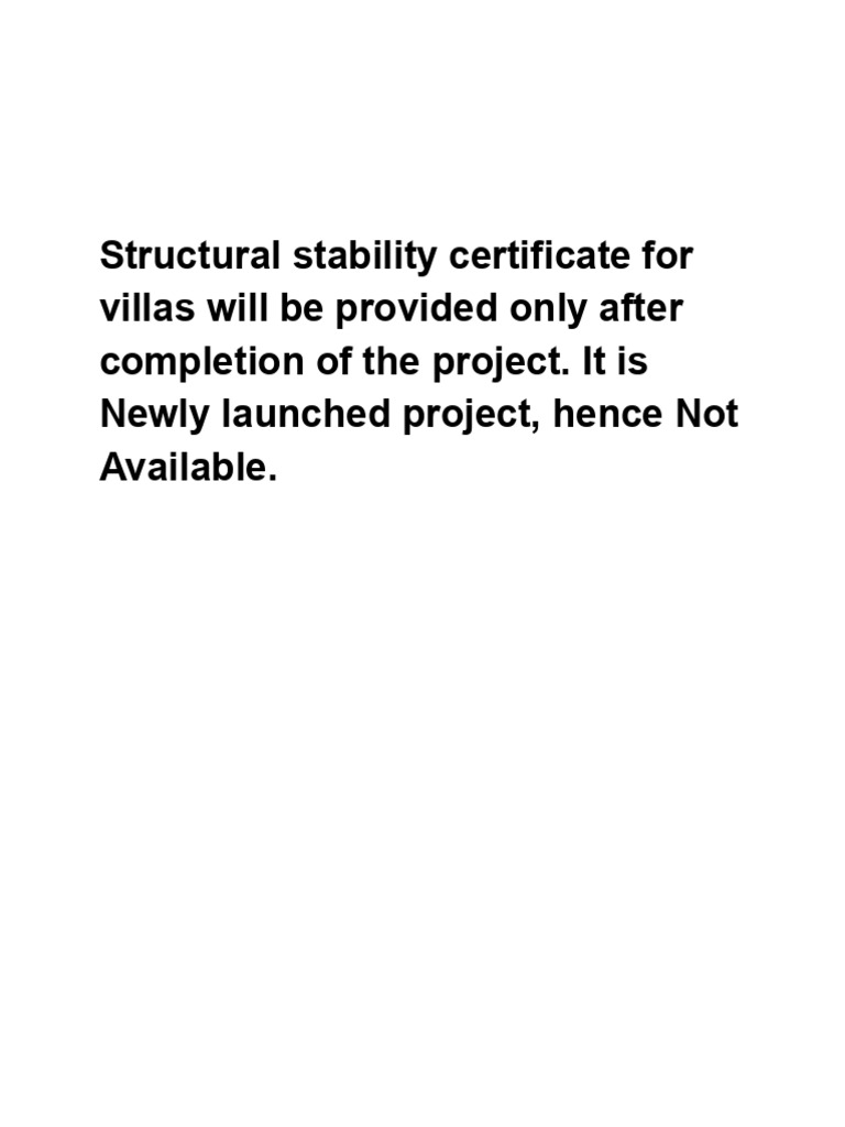 Stability Certificate Pdf