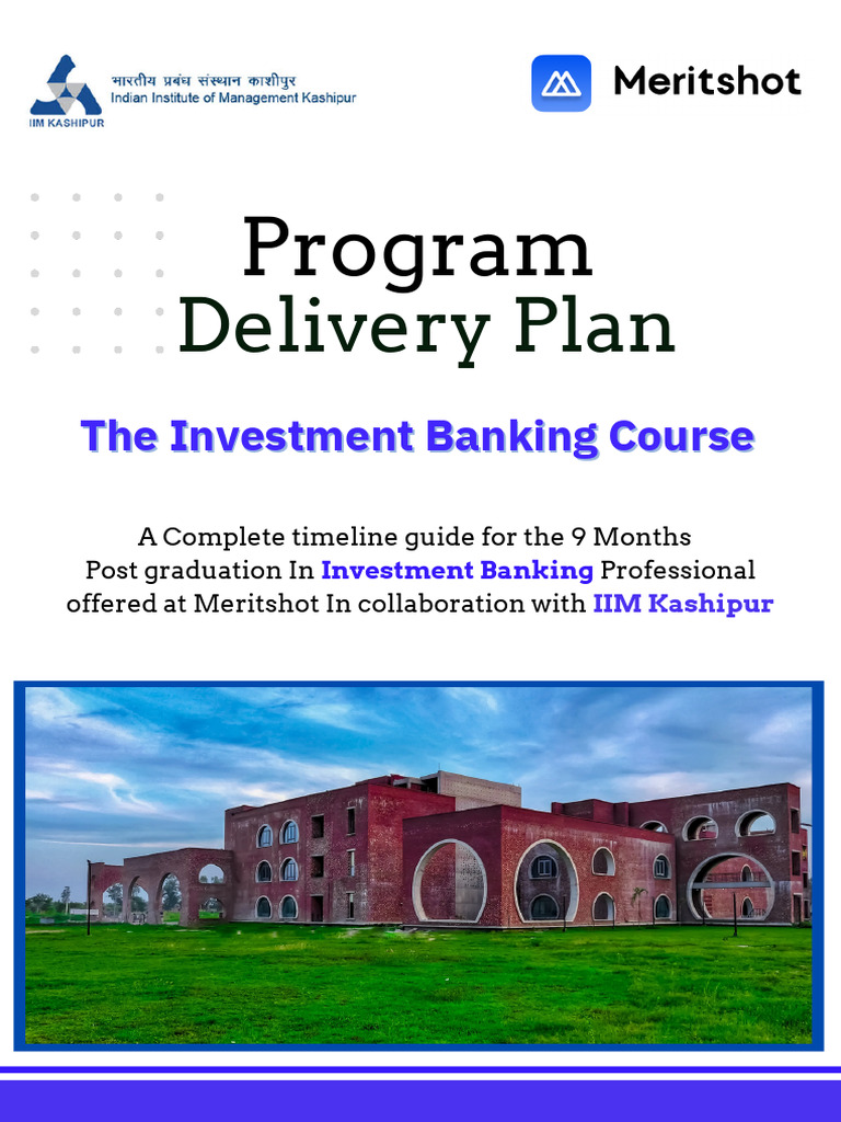 Investment Banking Course Timeline Guide | PDF | Valuation (Finance ...