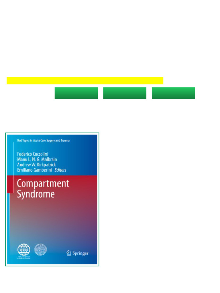 (Ebook) Compartment Syndrome by Federico Coccolini, Manu L.N.G ...