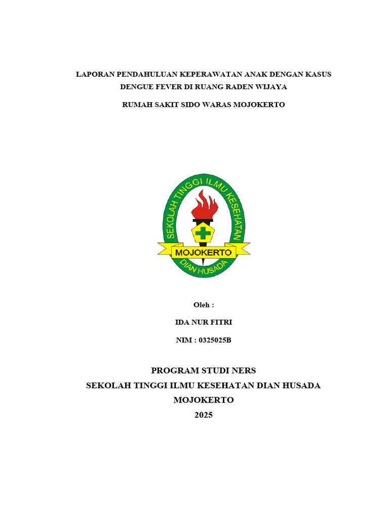 LAPORAN PENDAHULUAN DHF Baru Fix | PDF