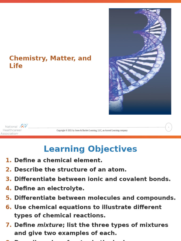 Chemistry, Matter, and Life | PDF | Chemical Bond | Metabolism