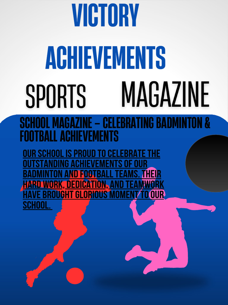 White and Blue Bold Sport Magazine Cover | PDF