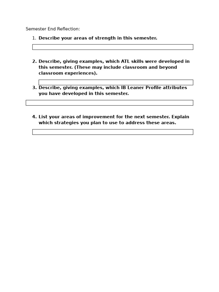 Student Reflection Quick Task | PDF