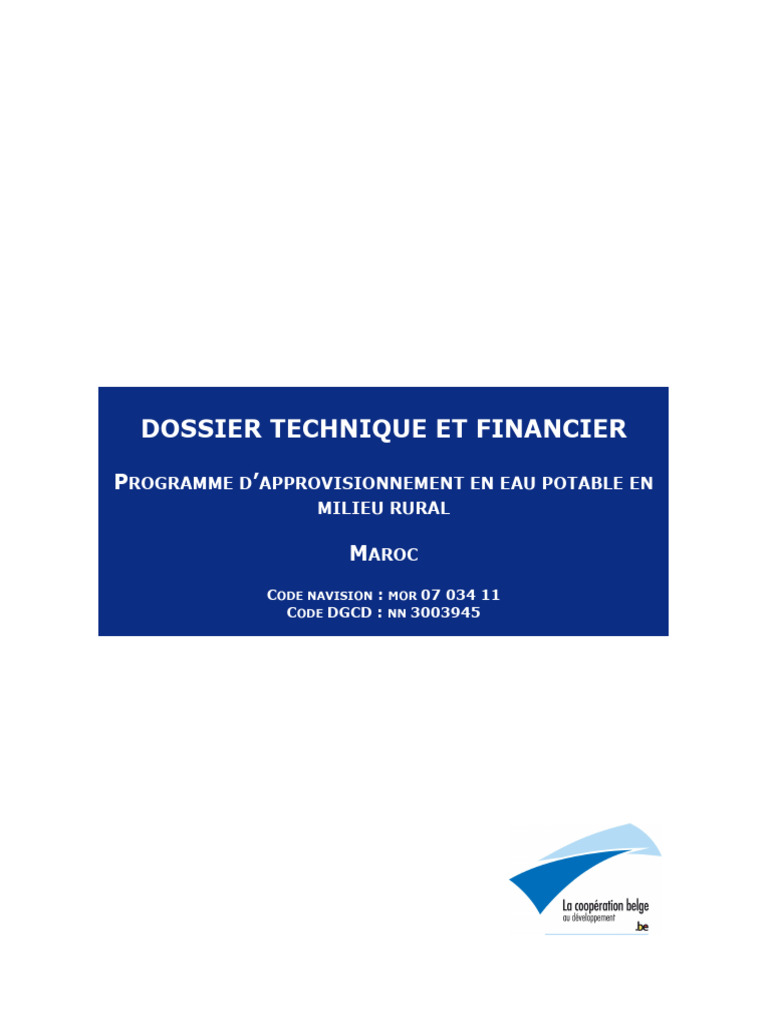 Dossier Technique et Financier CCQ | PDF