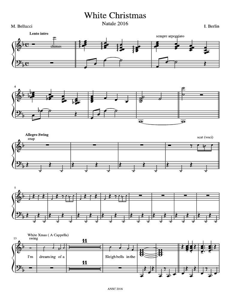 White Christmas Piano | PDF