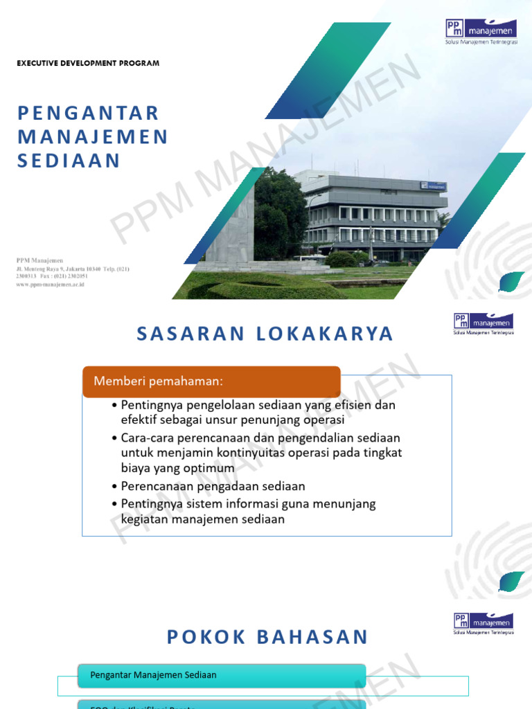 Manajemen Sediaan Efektif untuk Operasi | PDF