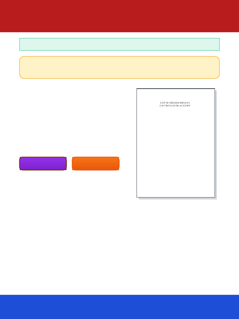 Latin Grammarians On The Latin Accent: The Transformation of Greek ...