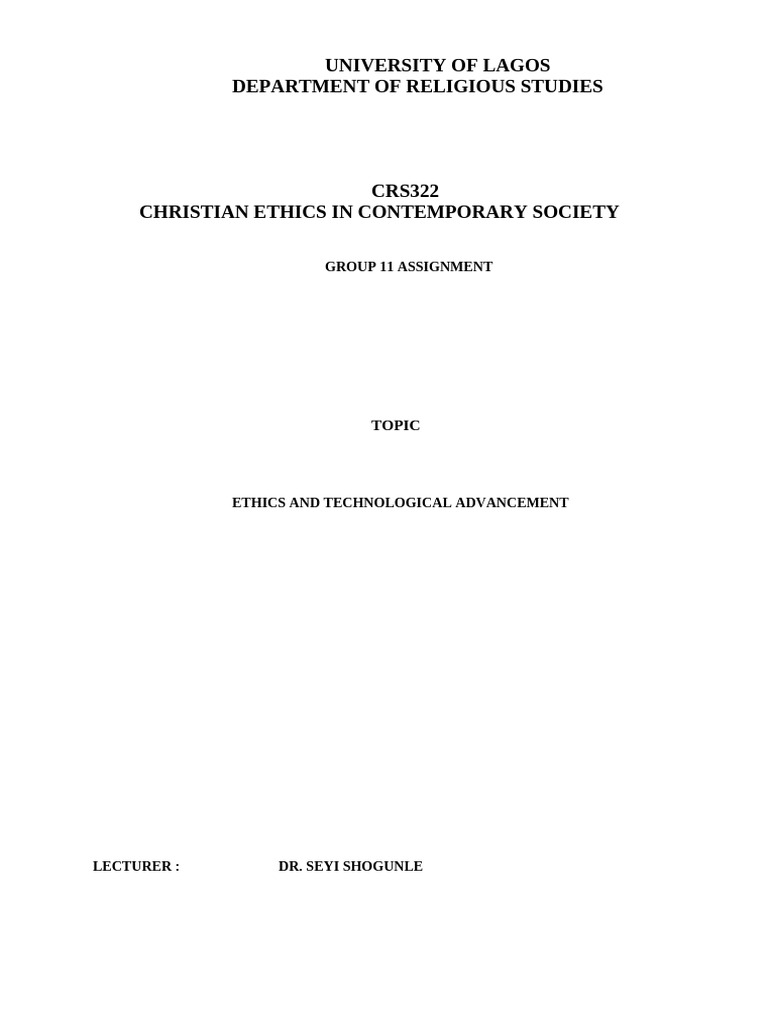 Christian and Technology | PDF | Intelligence (AI) & Semantics ...