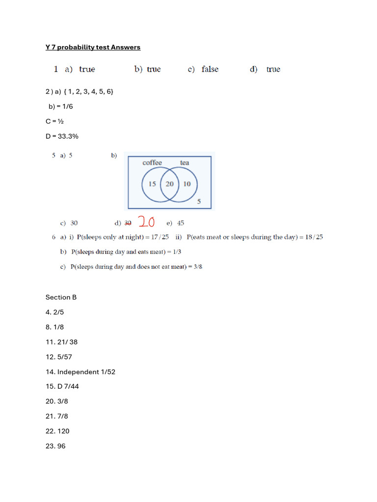 Y7-Probability Test AK | PDF