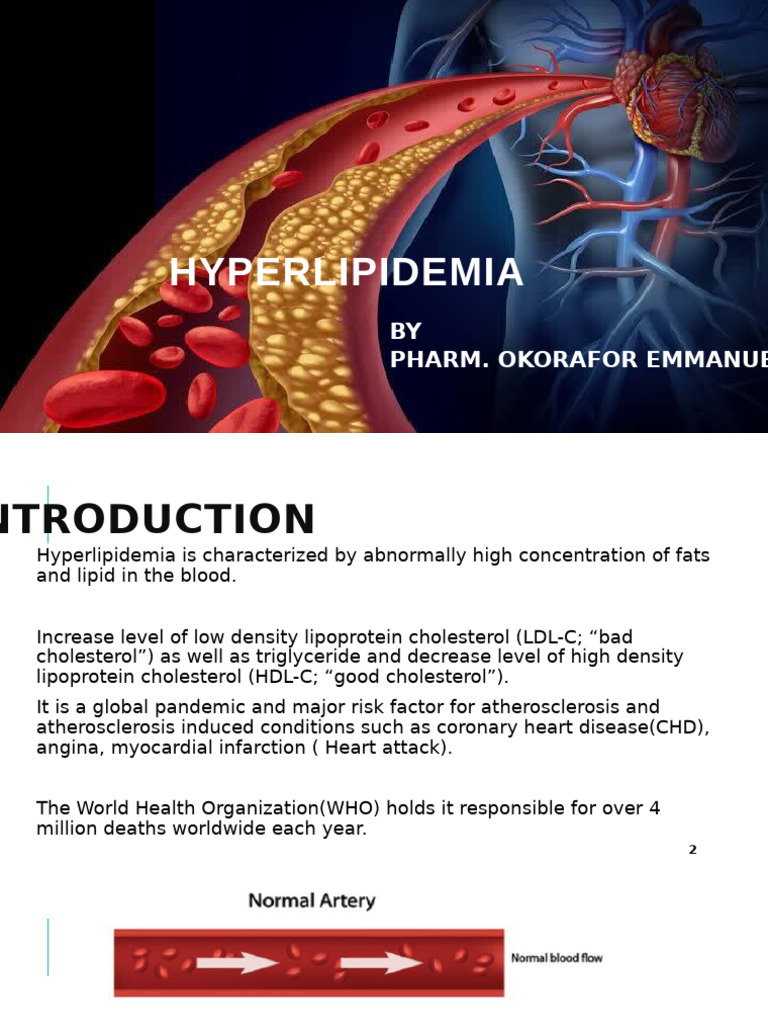 HYPERLIPIDEMIA PRESENTATION | PDF | Lipoprotein | Low Density Lipoprotein
