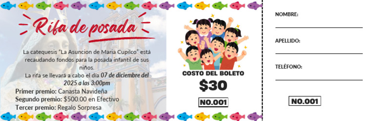 Boleto Rifa Con Causa Simple Blanco y Negro - 20251029 - 213541 - 0000 | PDF