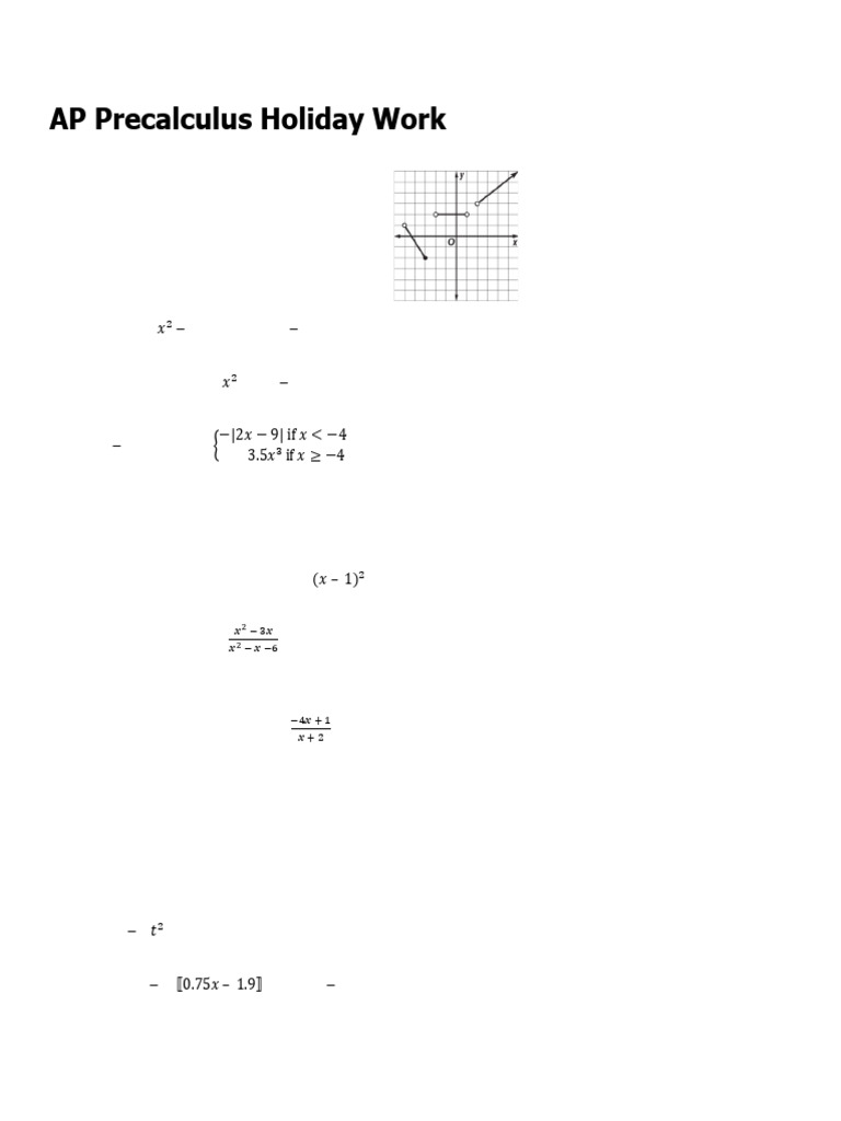 AP Precalculus Holiday Assignment | PDF | Chess | Chess Openings