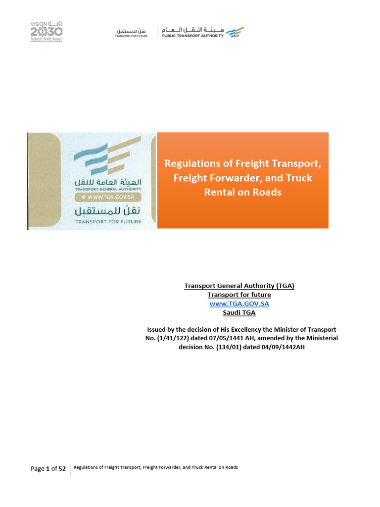 Regulations of Freight Transport, Freight Forwarder, And Truck Leasing ...
