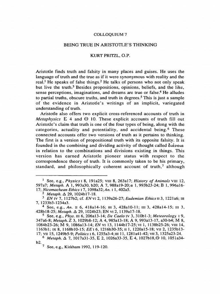Pritzl 1998 | PDF | Truth | Nous