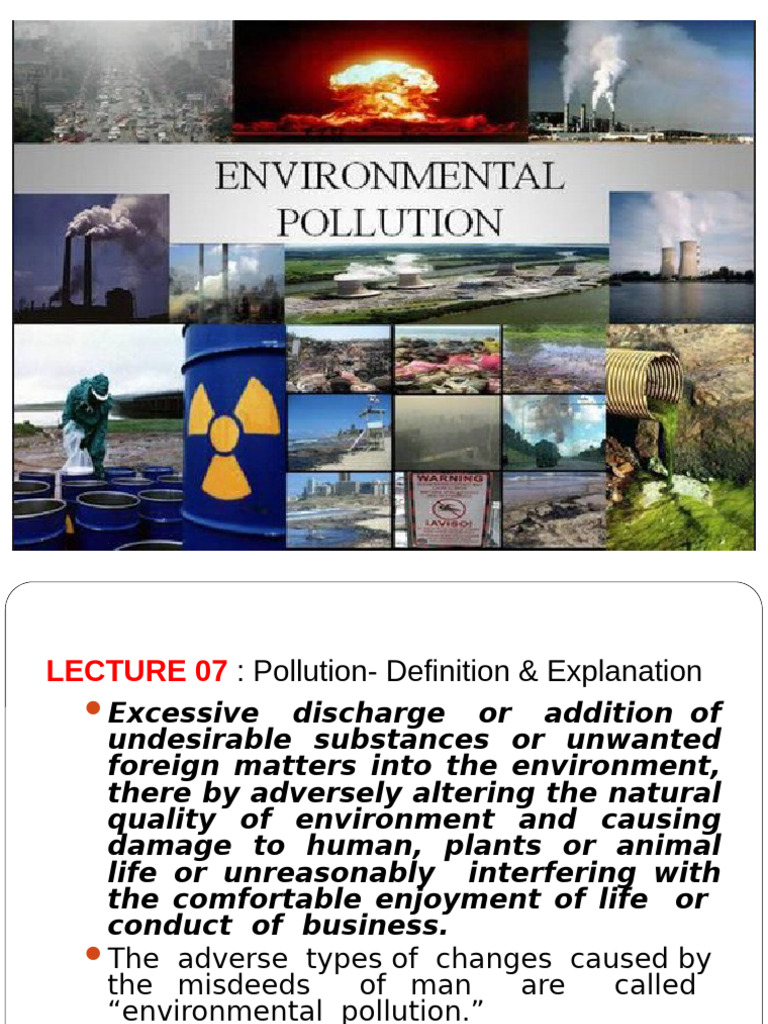 Chapter 4 - Environmental Pollution | PDF | Radioactive Waste | Air Pollution