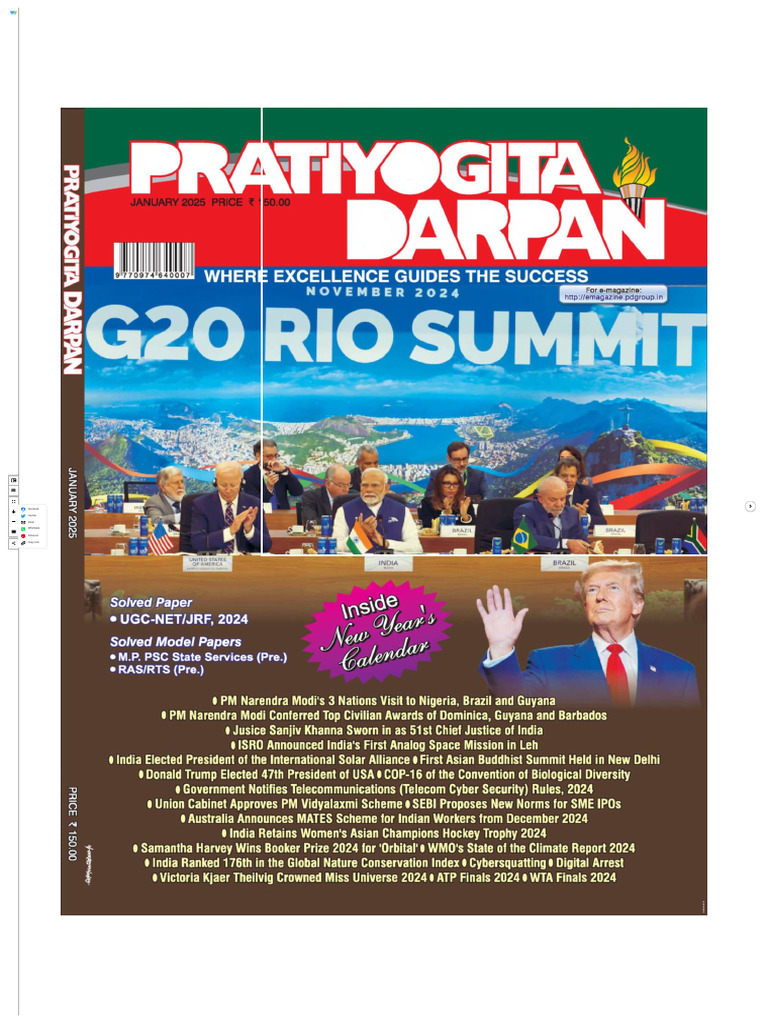 Pratiyogita Darpan January 2025 in English | PDF