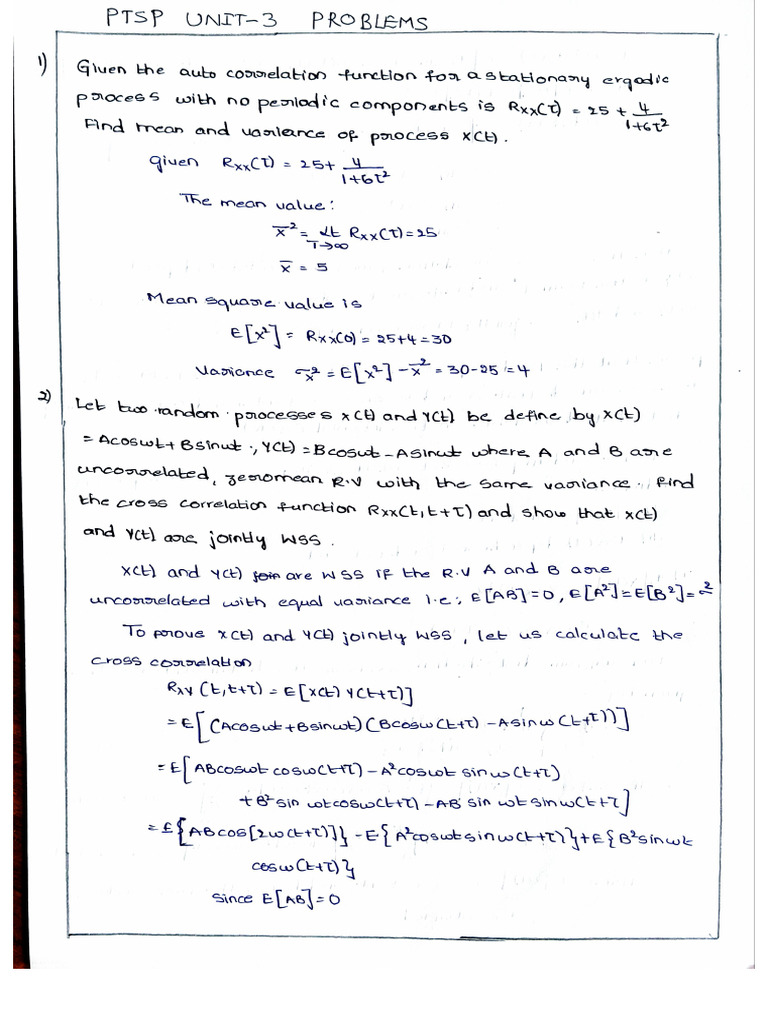 PTSP Unit-3 Problem Questions | PDF