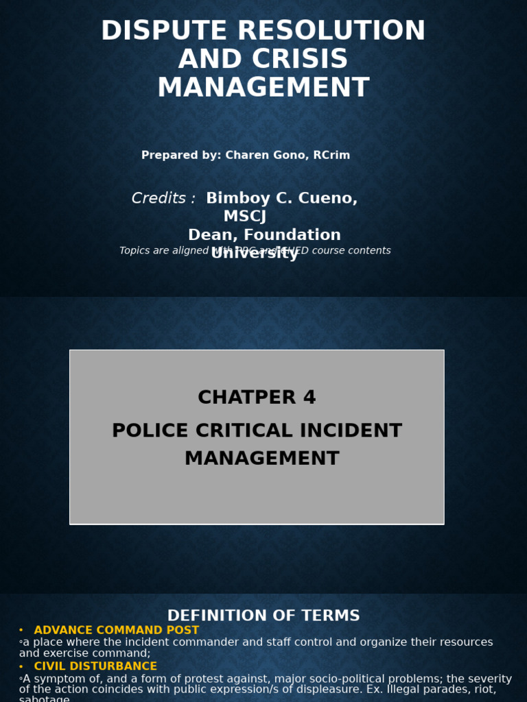 Part4a Hostage Situation-Crisis MGMNT | PDF | Emergency | Crisis Management
