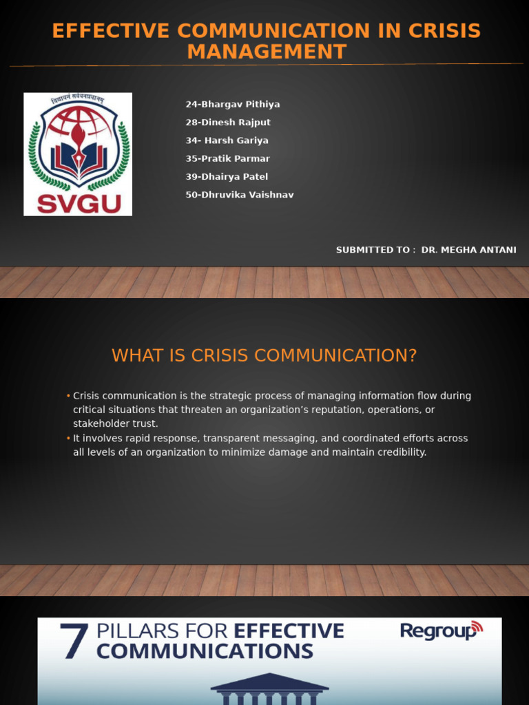 Effective Communication in Crisis Management | PDF | Communication ...