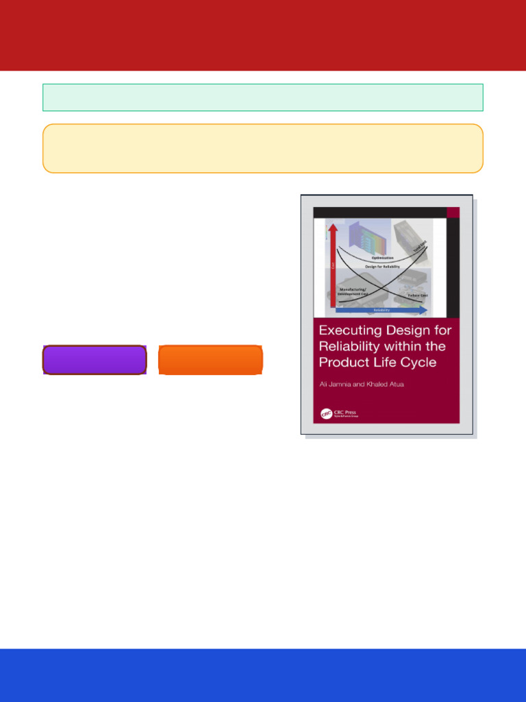 Executing Design For Reliability Within The Product Life Cycle 1st ...