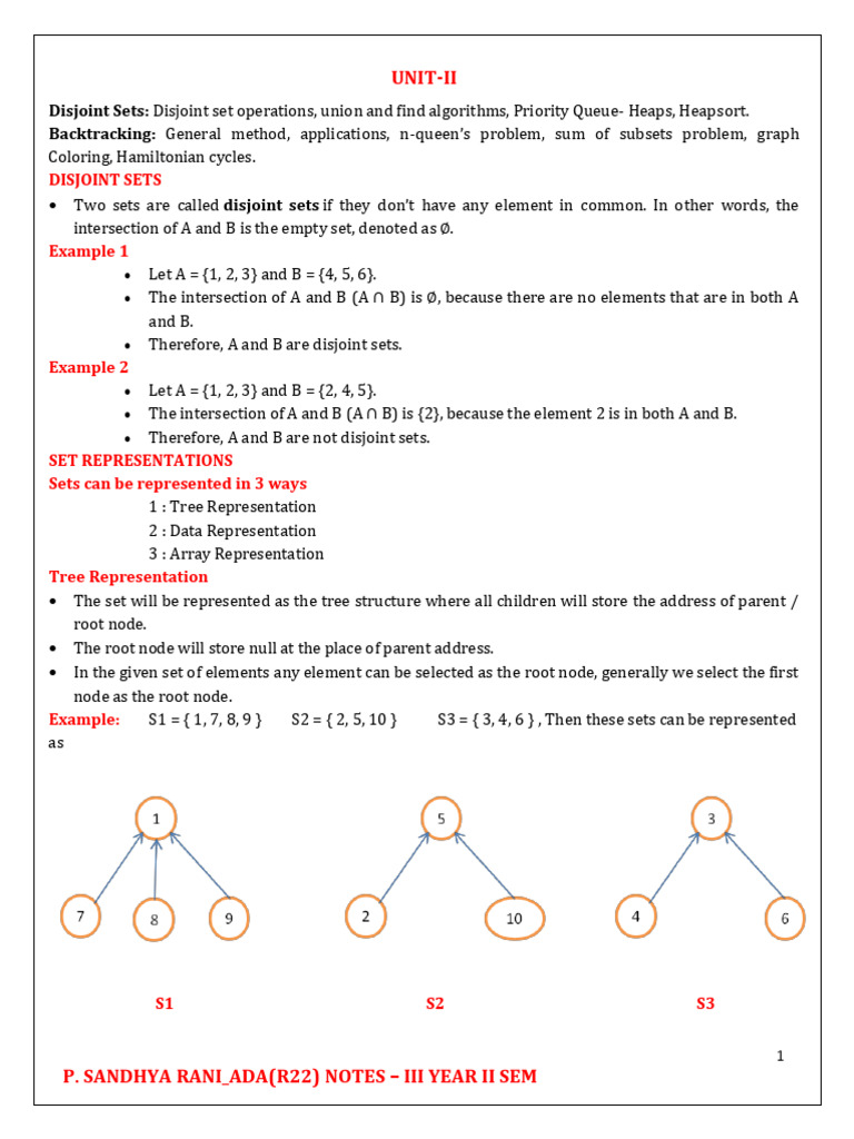 Ada Unit - II Notes | PDF | Algorithms | Discrete Mathematics