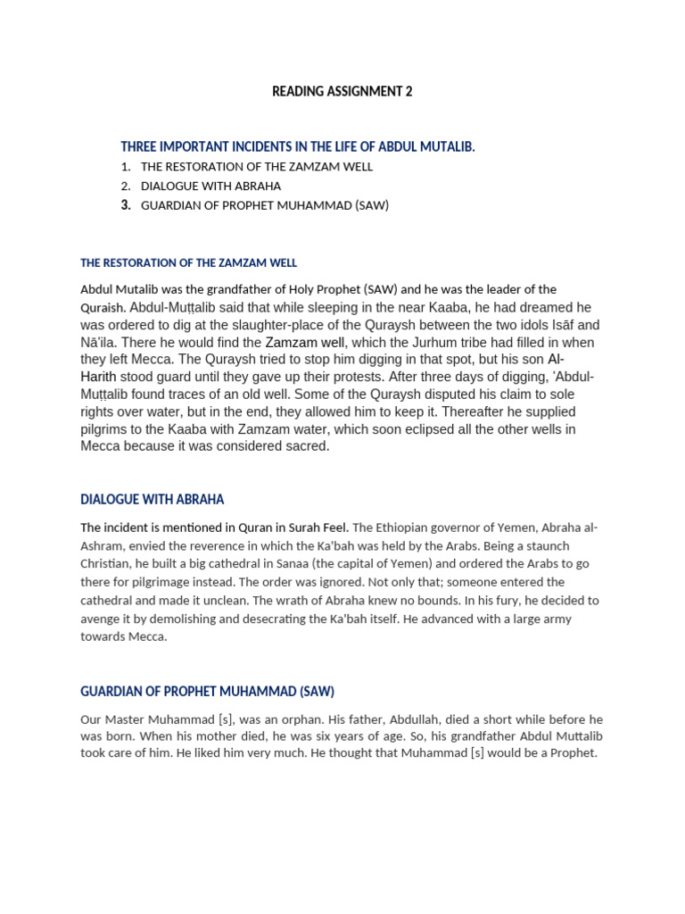 Reading Assignment 2 | PDF