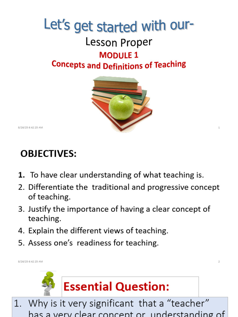 Module 1. Concept of Teaching2 | PDF | Teachers | Learning