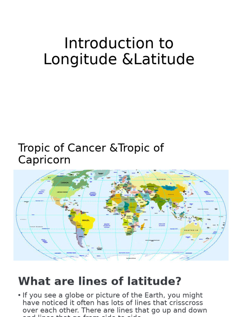 Understanding Latitude and Tropics | PDF